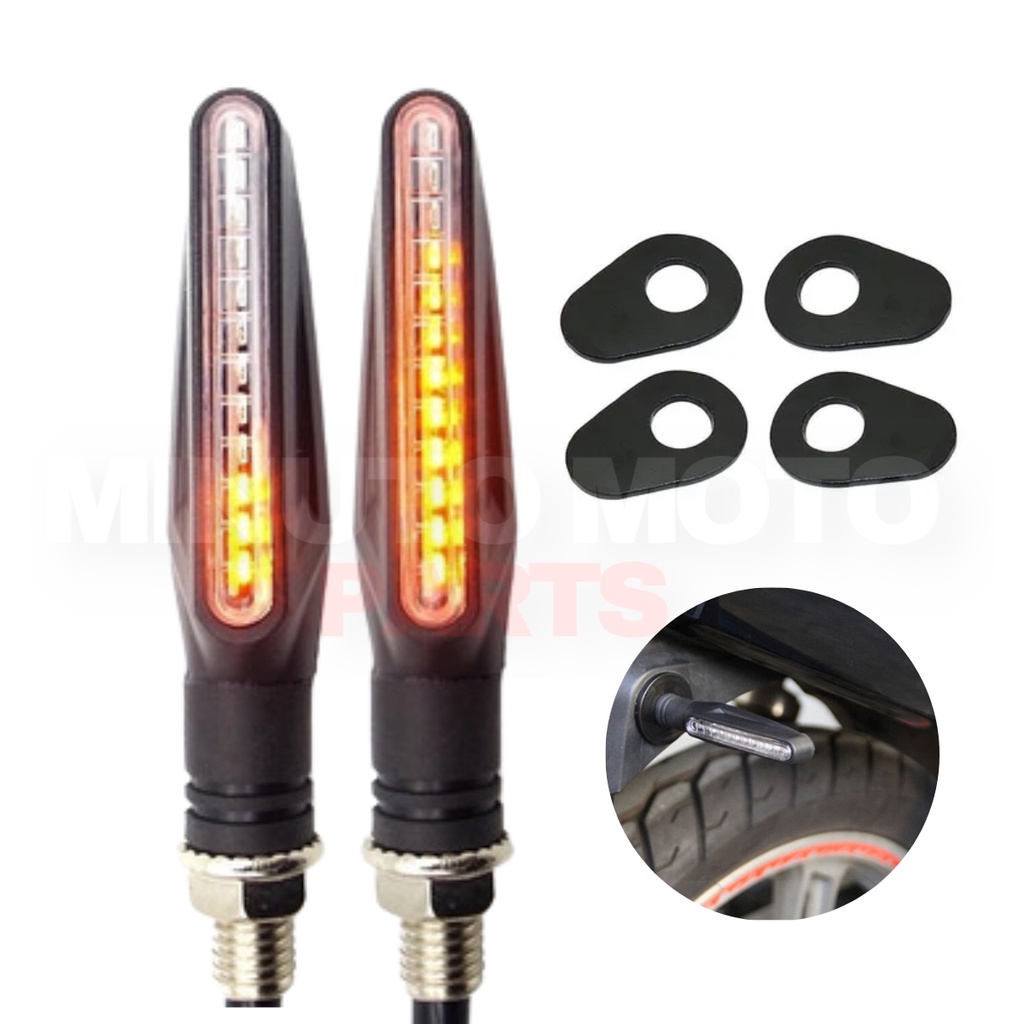 Par Setas Esportivas Palito Sequencial MT03 MT07 MT09 XJ6 MT LED + Adaptadores 2 Piscas | Shopee ...