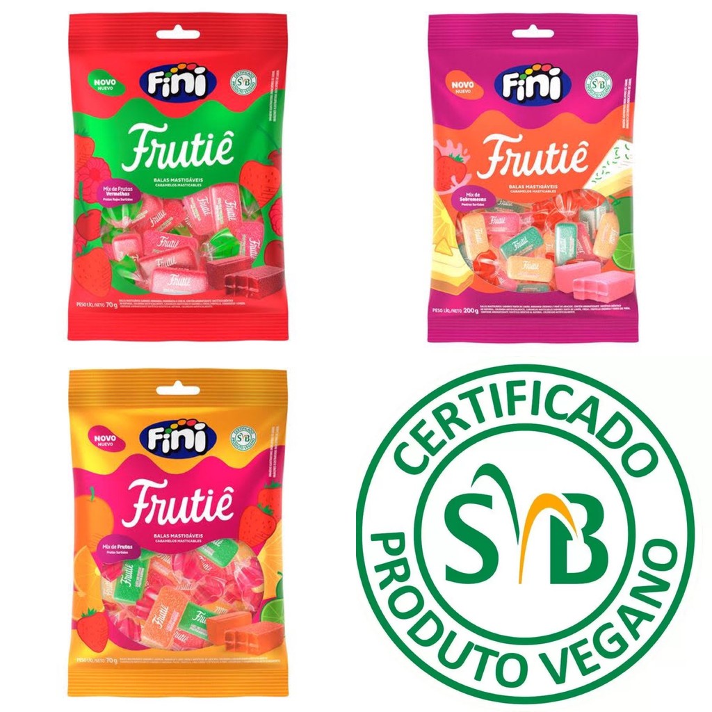 Fini Frutiê Bala Vegana Mix 200g Diversos Sabores | Shopee Brasil