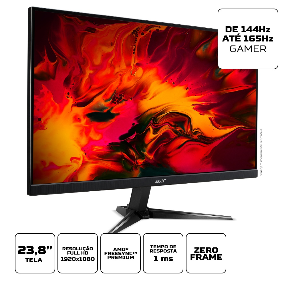 Monitor Gamer Nitro 23.8" FULL HD, DisplayPort, AMD FreeSync, 1Ms ...