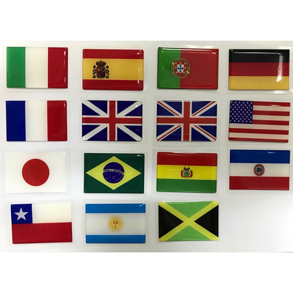 Adesivo Bandeiras Países e Estados Brasileiros resinado 4x6cm | Shopee ...