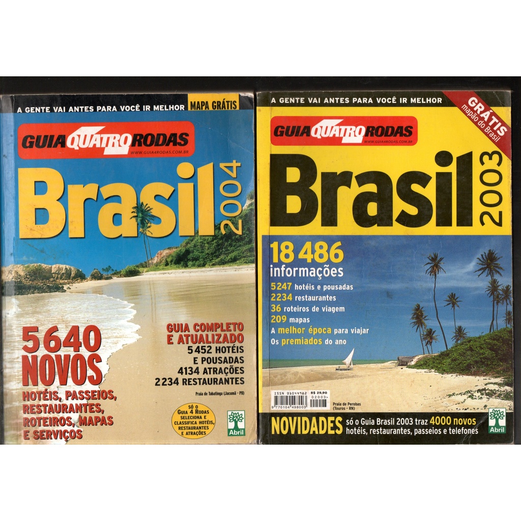 Brasil 2003 Guia Quatro Rodas + Brasil 2004 com mapa | Shopee Brasil