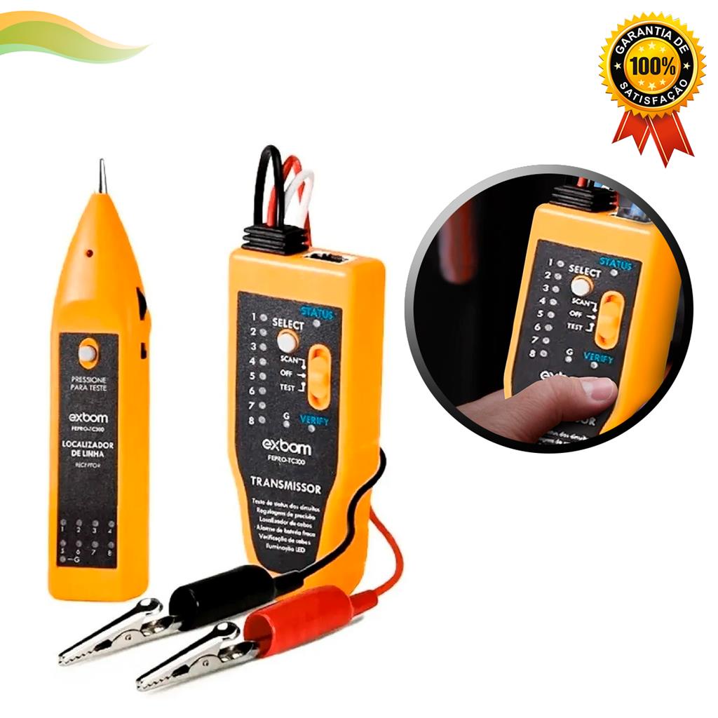 Kit Teste Cabo de Rede Localizador Iluminação Led Testador Cabo ...