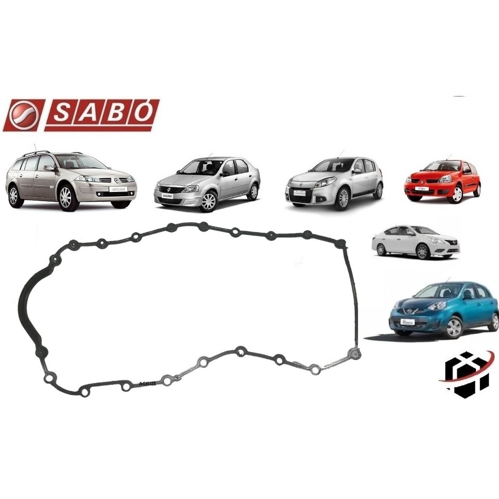 Junta do Carter Clio/Kangoo/Duster/Logan/Megane/Livina 1.6 16v Sabó 75615 | Shopee Brasil