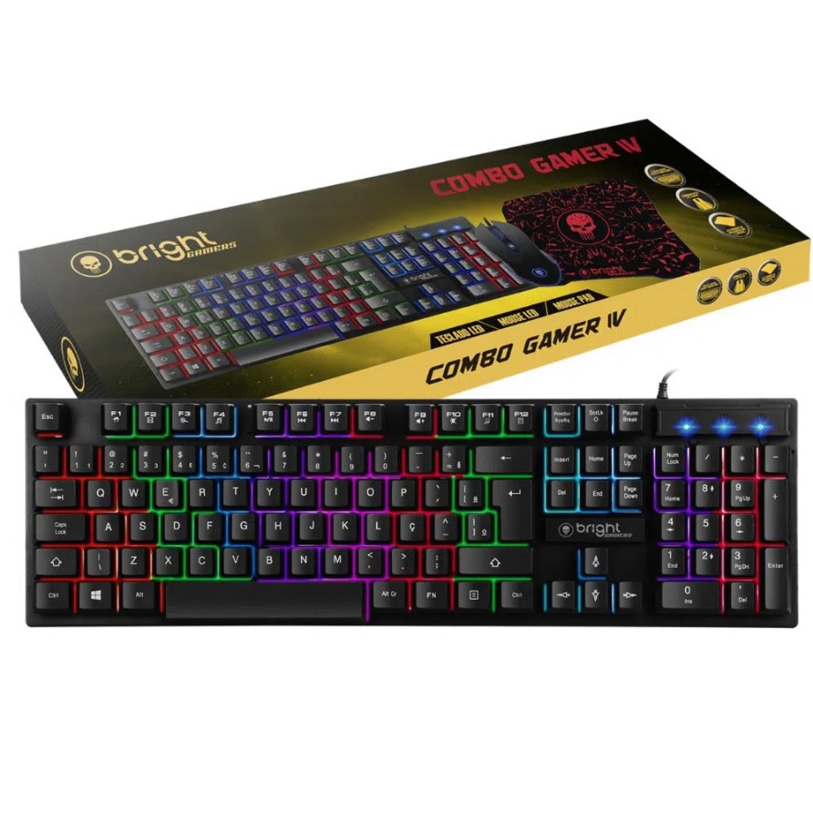 Combo Gamer Teclado Mouse e Mousepad para PC | Shopee Brasil