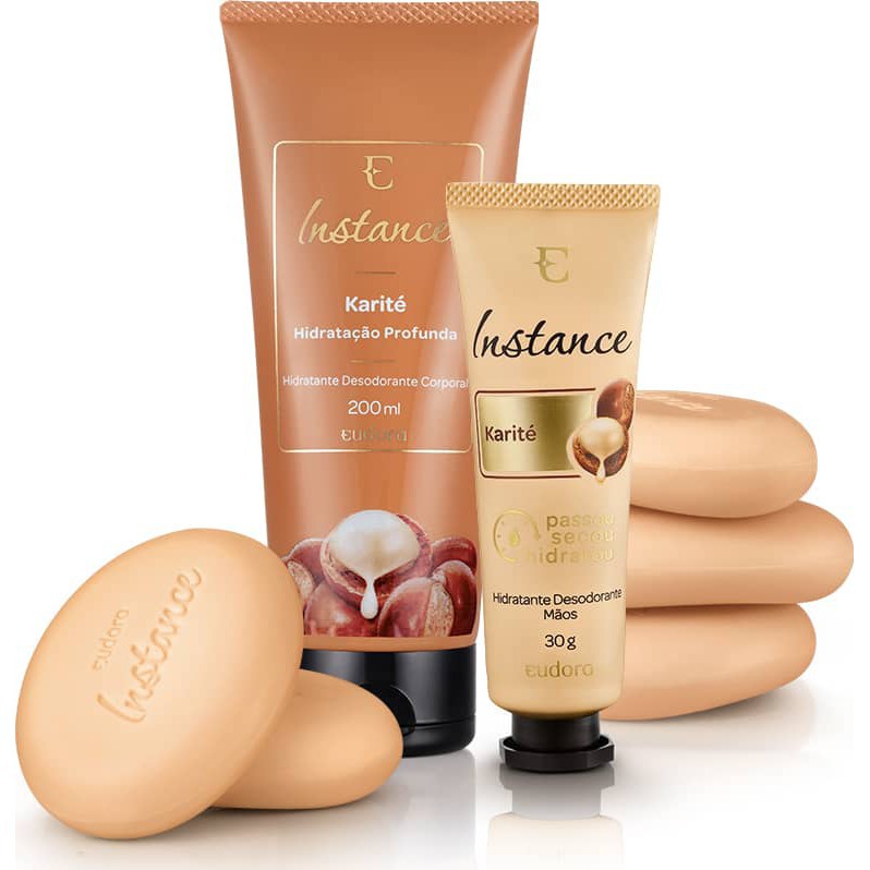 Kit Instance Karité Hidratante + Creme + Sabonete - Eudora | Shopee Brasil