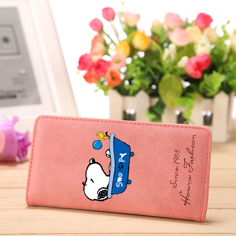Carteira Longa Feminina Desenho Animado Snoopy | Shopee Brasil