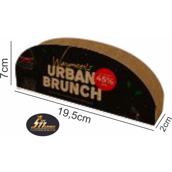 50 Embalagem para Delivery Tapioca ¨Kraft" - Tam. 19,5x7x2cm - Com sua ...