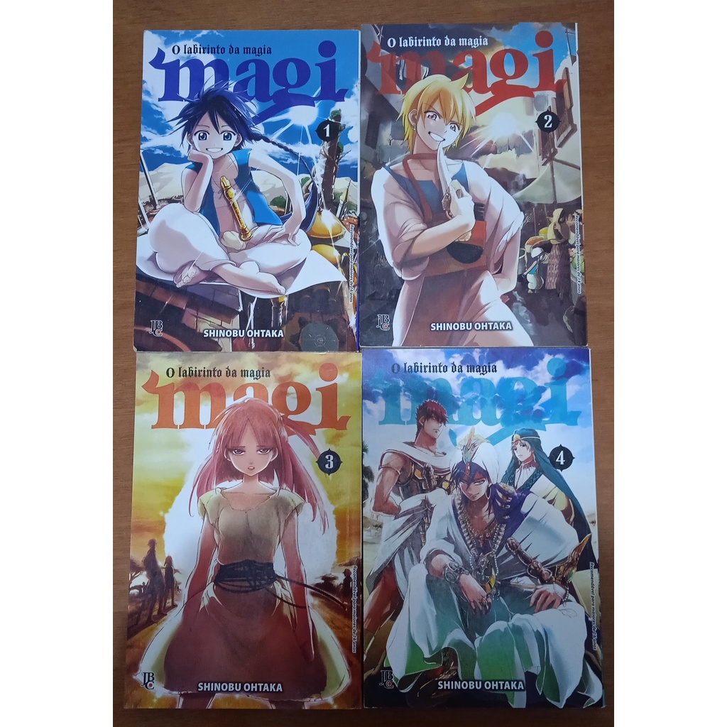 Mangá Magi Vol. 1,2,3,4. | Shopee Brasil