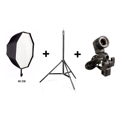 Kit Softbox GREIKA Octabox 80cm Tripé 2m Soquete Simples E27 | Shopee ...