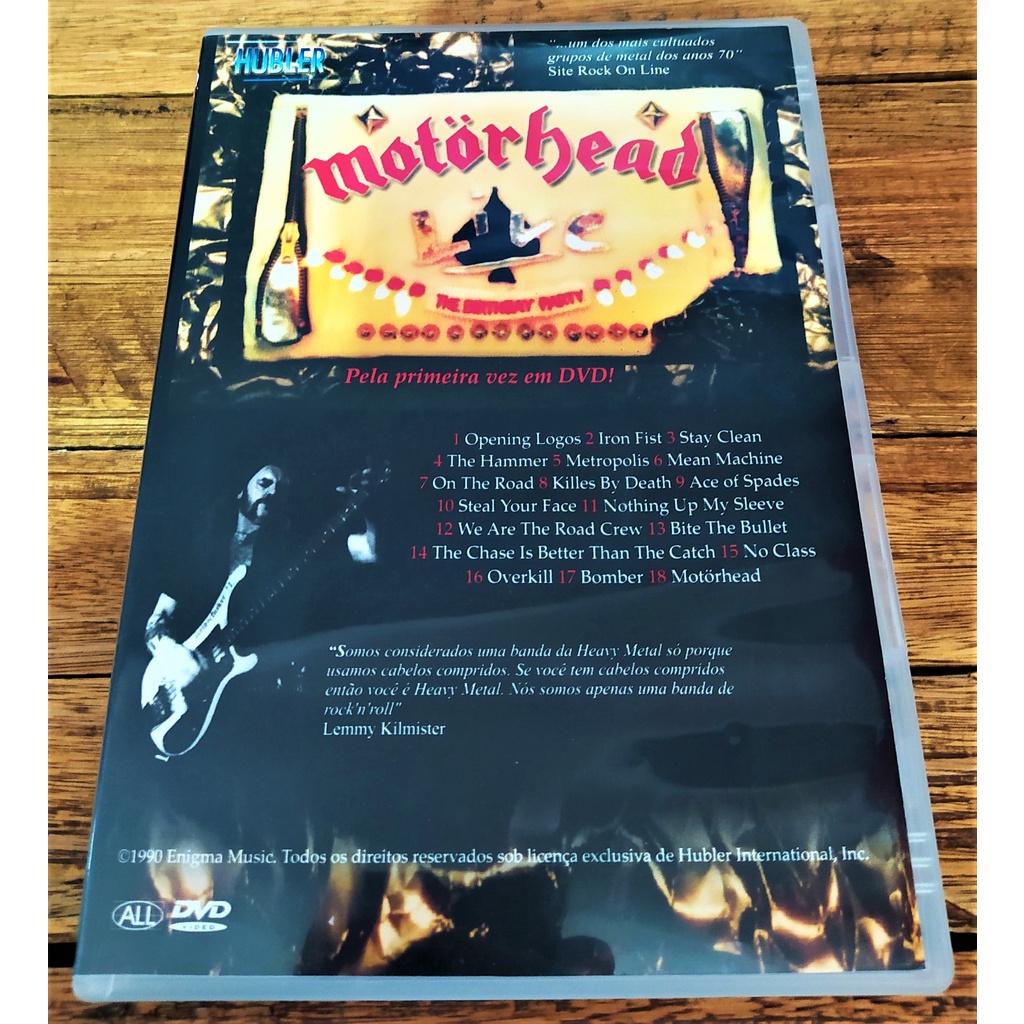 Dvd Original - Motorhead - The Birthday Party - Show | Shopee Brasil
