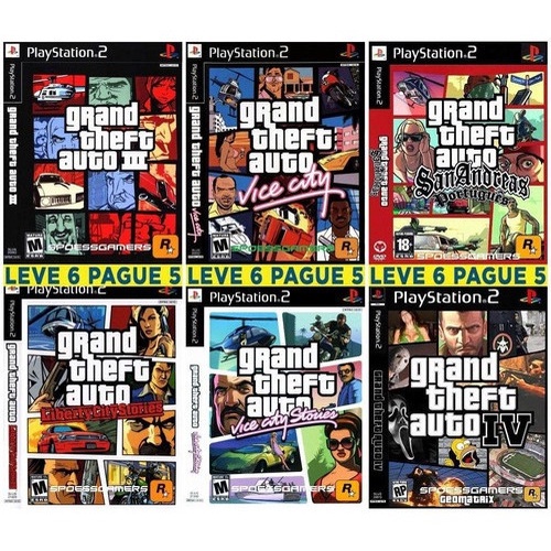 Gta Collection ( Grand Theft Auto ) 6 Jogos Patch Ps2 | Shopee Brasil