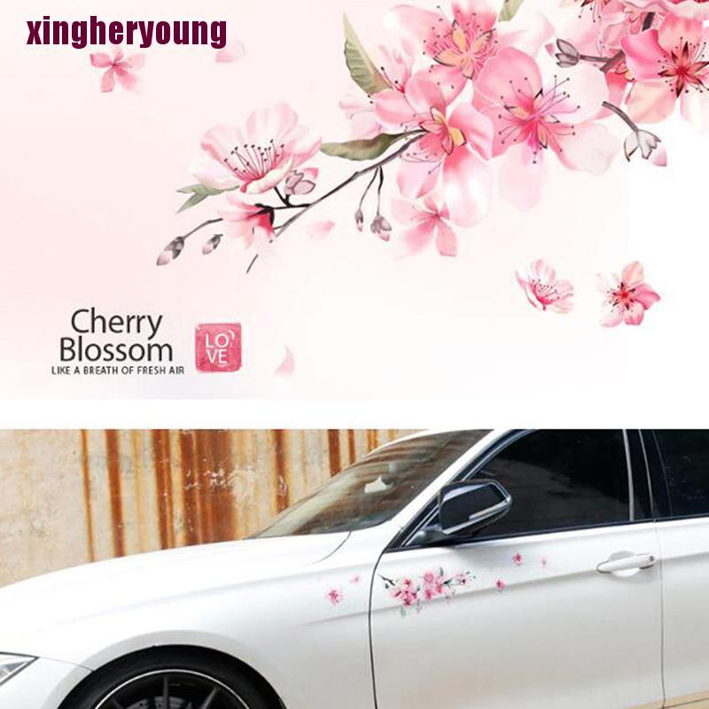 Xybr Adesivo De Carro Florido De Flor De Cerejeira Love Pink Auto Vinil ...