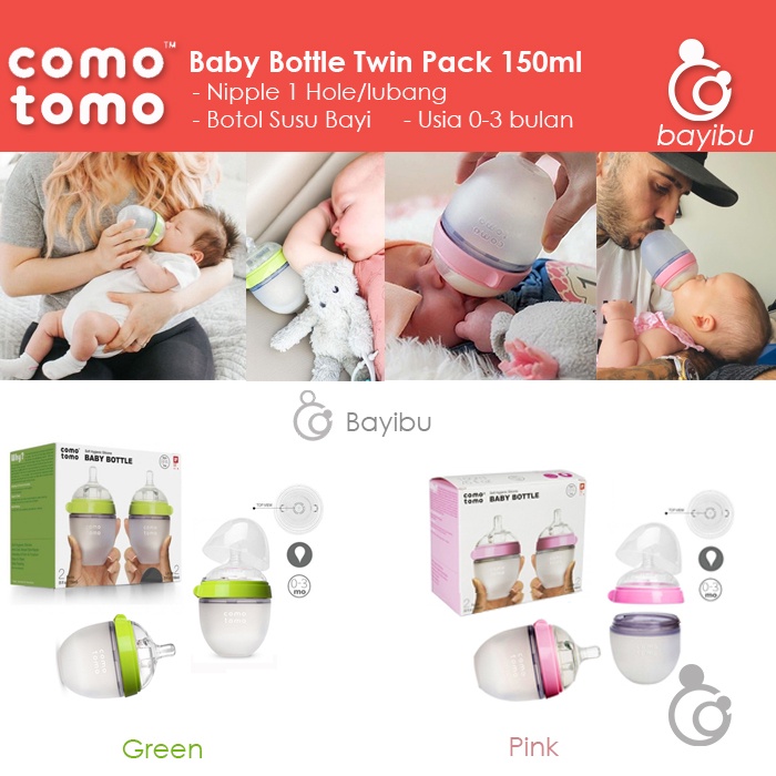 Comotomo Garrafa Twin Pack 150ml (Frasco Baby Pacifier) | Shopee Brasil