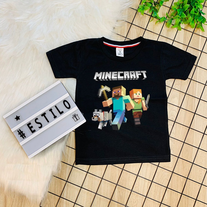 Camiseta Infantil Menino Roupa Criança Masculino MINECRAFT | Shopee Brasil