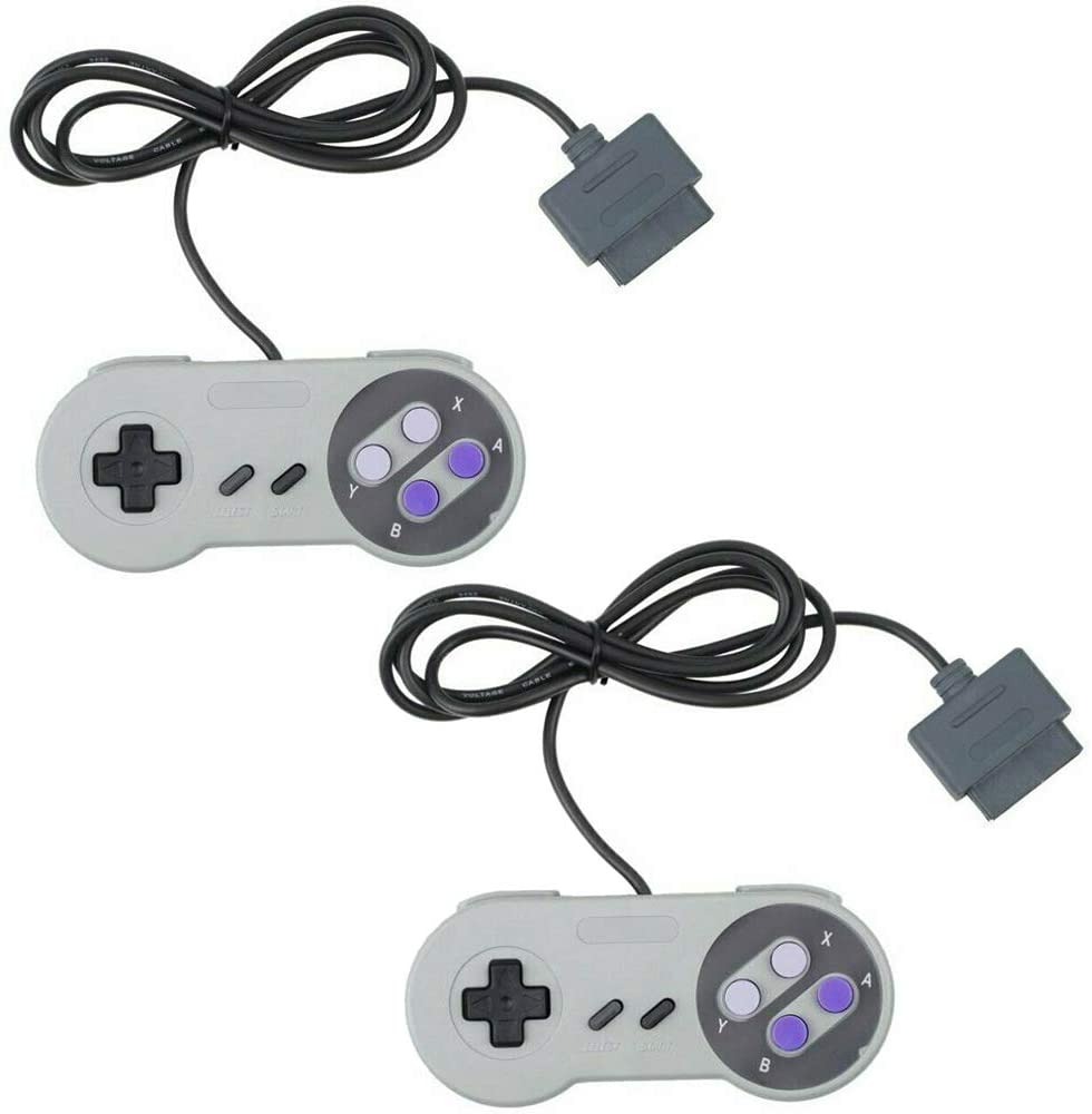 2 Controle Para Super Nintendo Joystick Snes | Shopee Brasil