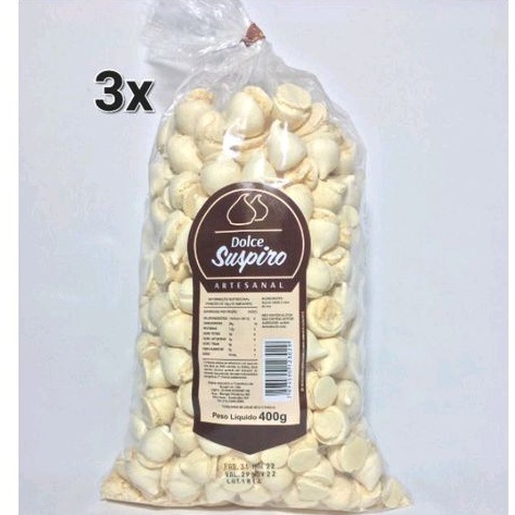 Suspiro Artesanal - Dolce Suspiro - 1,200 kg (750 unidades) | Shopee Brasil