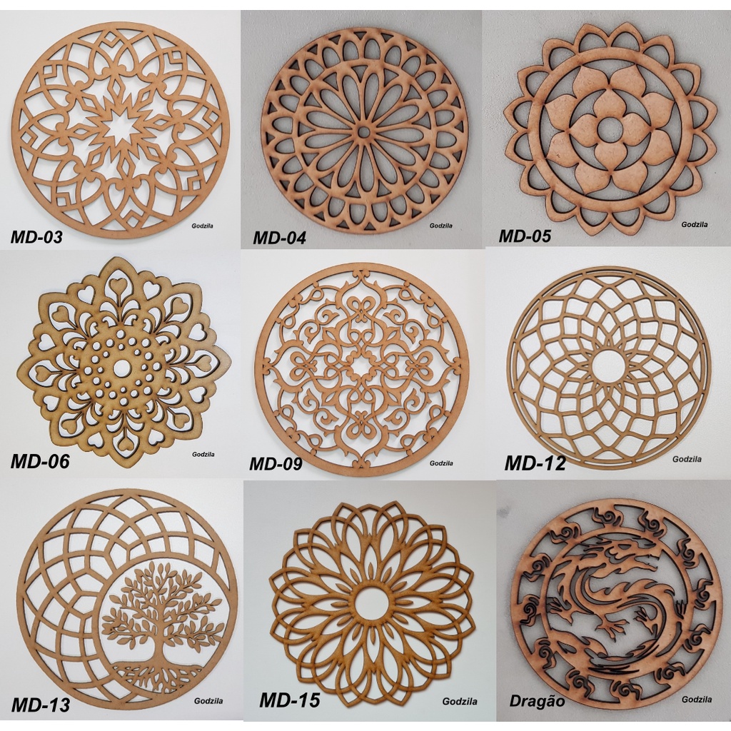 Mandalas MDF cru 30cm de diâmetro 3mm de espessura | Shopee Brasil