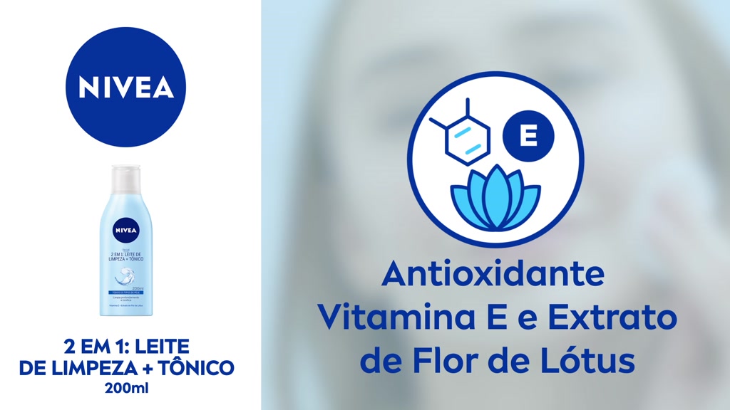 NIVEA Loção 2 em 1 Leite de limpeza + Tônico Refrescante 200 ml ...
