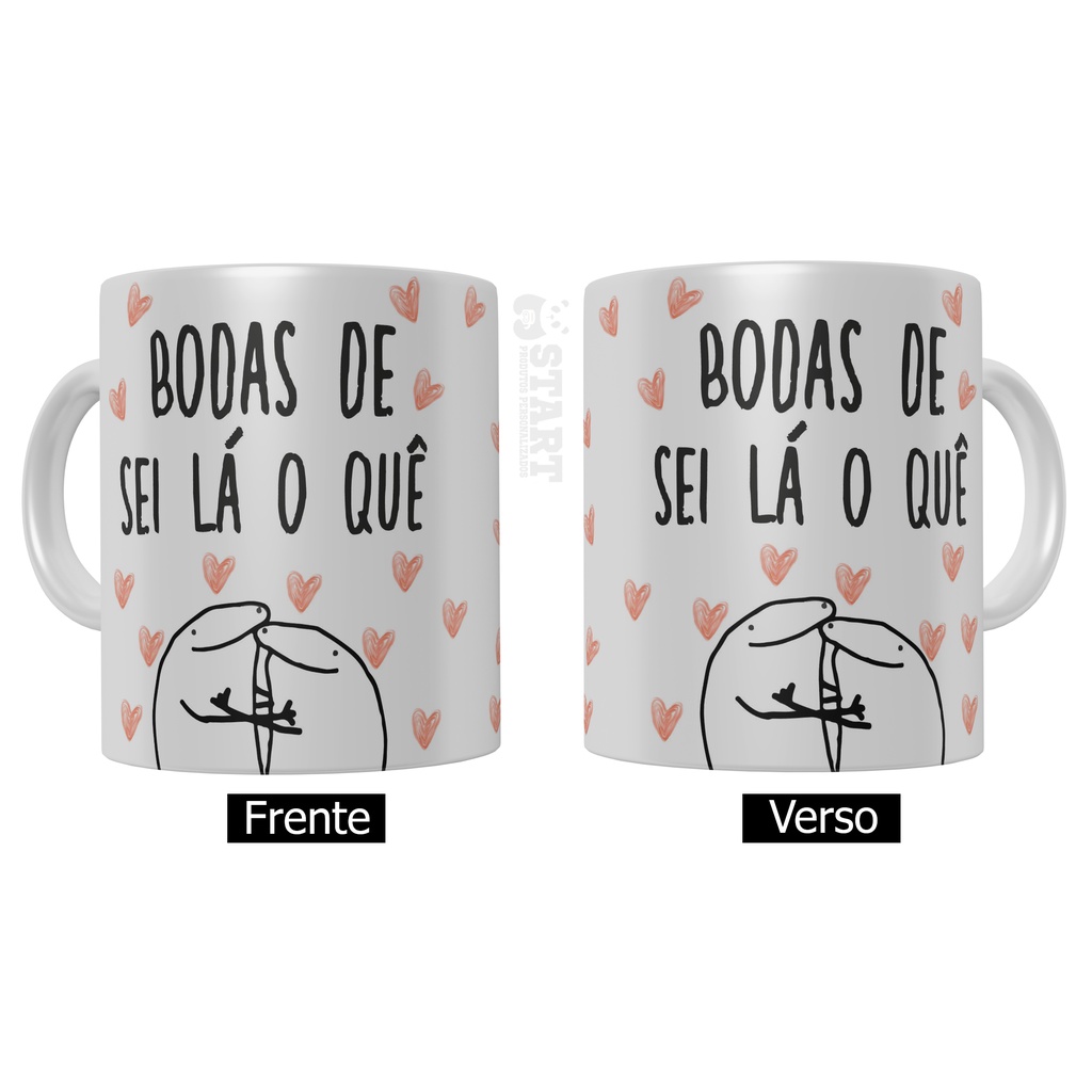 Caneca flork meme Bodas de sei la o que presente criativo casal 325ml ...