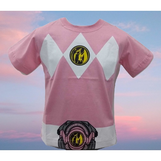 Camiseta Camisa Infantil Power Ranger Rosa Algodao Promocao | Shopee Brasil
