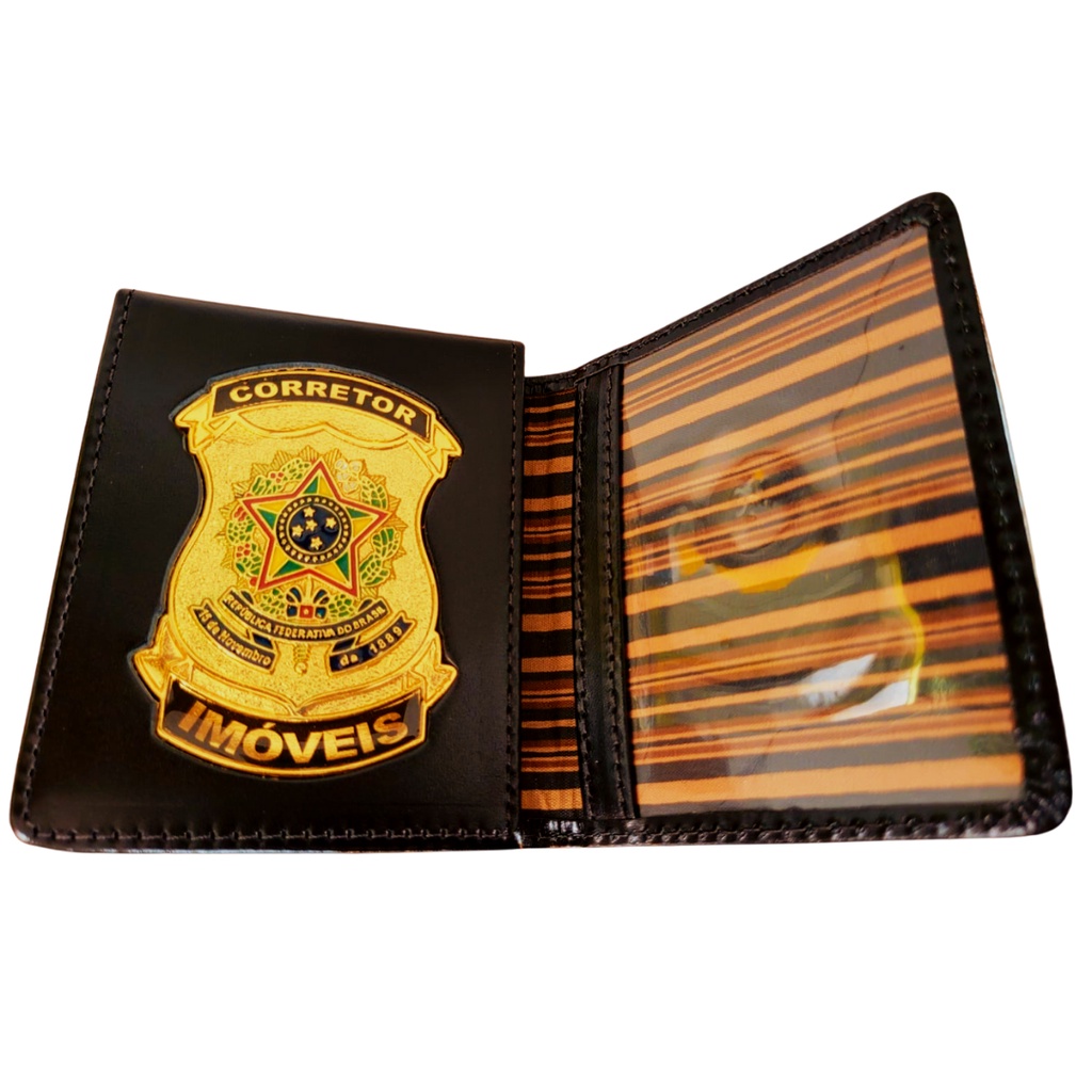 Porta Documentos Couro Brasão - Corretor De Imóveis profissão | Shopee ...