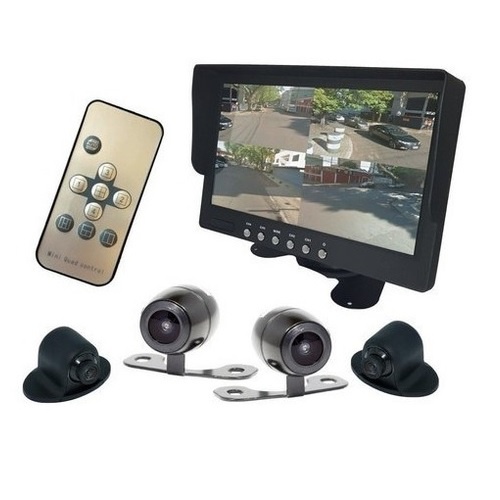 Sistema de Monitoramento RS816BR Tela de 7" Polegadas com 4 Câmeras de ...