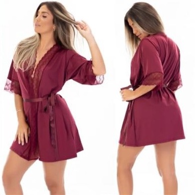 Roby robe roupão feminino liso de luxo micro fibra | Shopee Brasil