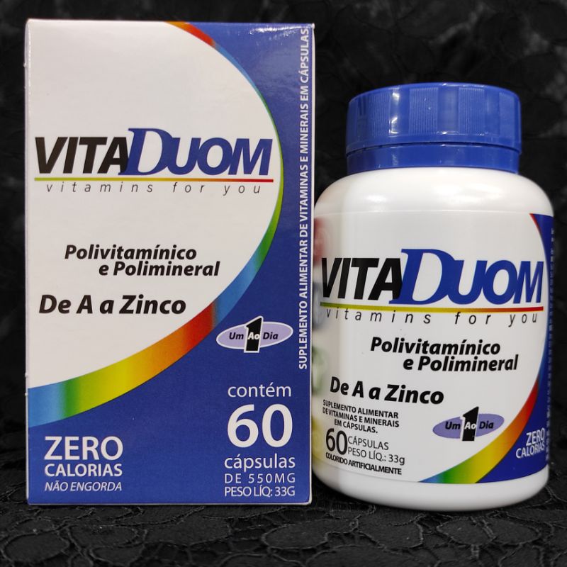 VITADUOM POLIVITAMÍNICO E POLIMINERAL DE A a Zinco 60 cápsulas (Duom ...