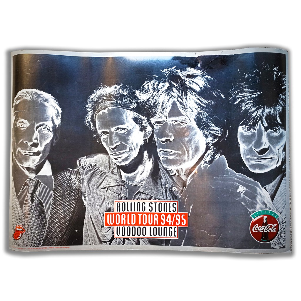 Poster Cartaz Original Coca-Cola The Rolling Stones Voodoo Lounge Tour ...