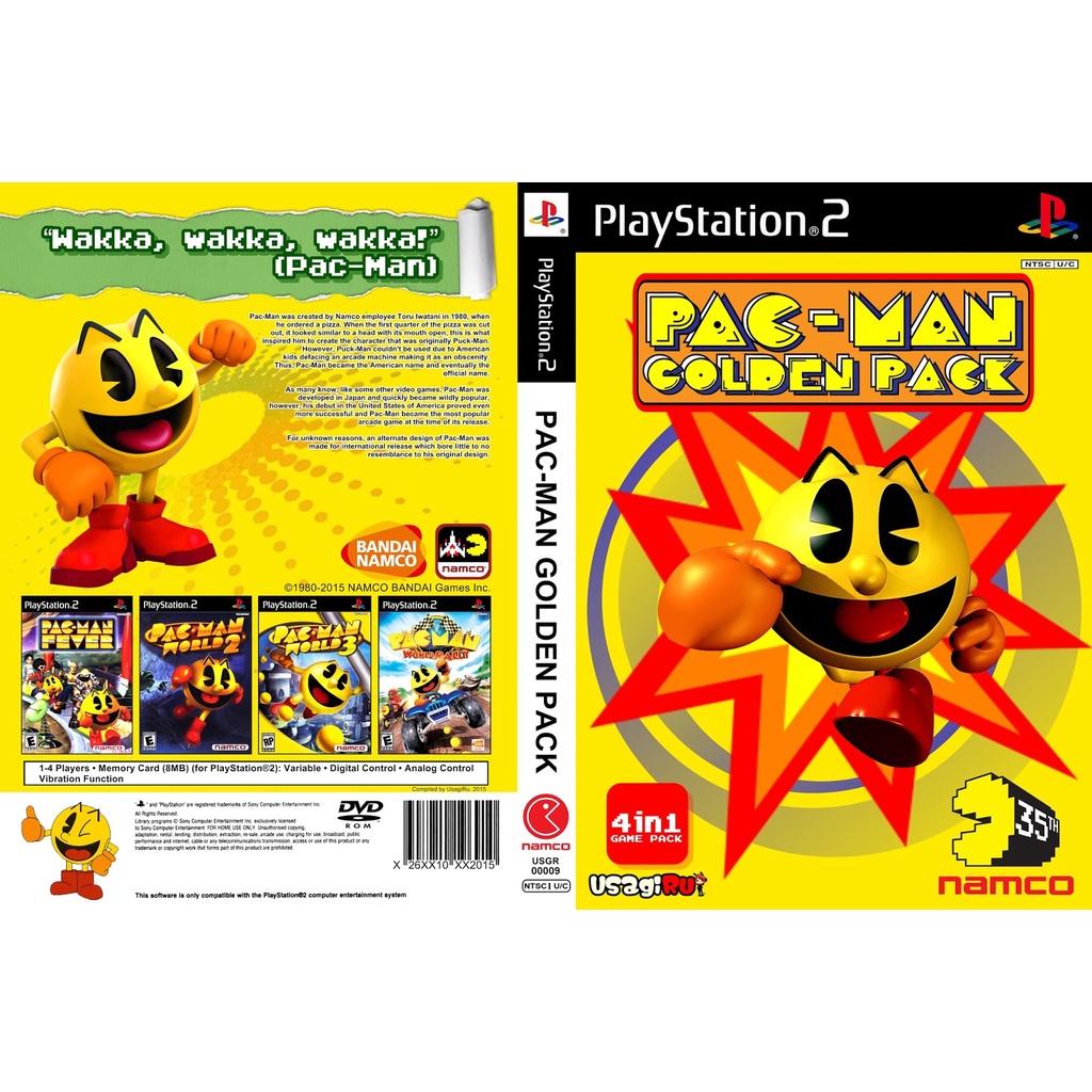 JOGO PAC-MAN GOLDEN PACK 4 EM 1 PS2 | Shopee Brasil