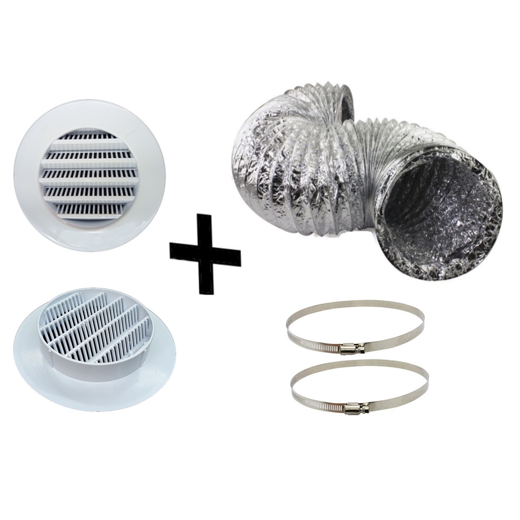 Kit P/ Instalação De Coifas Com Grelha De Exaustão 100mm E Duto ...