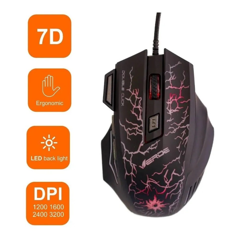 Mouse Gamer X7-verde Com Iluminação Led | Shopee Brasil