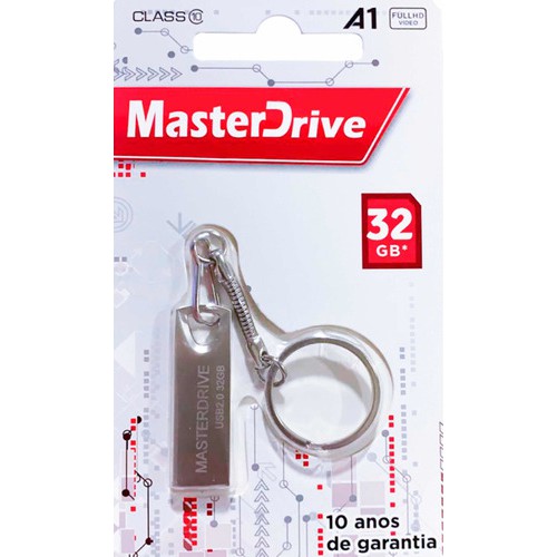 Pen Drive Master Drive 4/8/16/32/128GB Metal Tipo Chaveiro Original ...