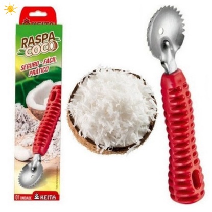 Raspa Coco Raspador Inox Manual C/ Cabo Reforçado Keita | Shopee Brasil