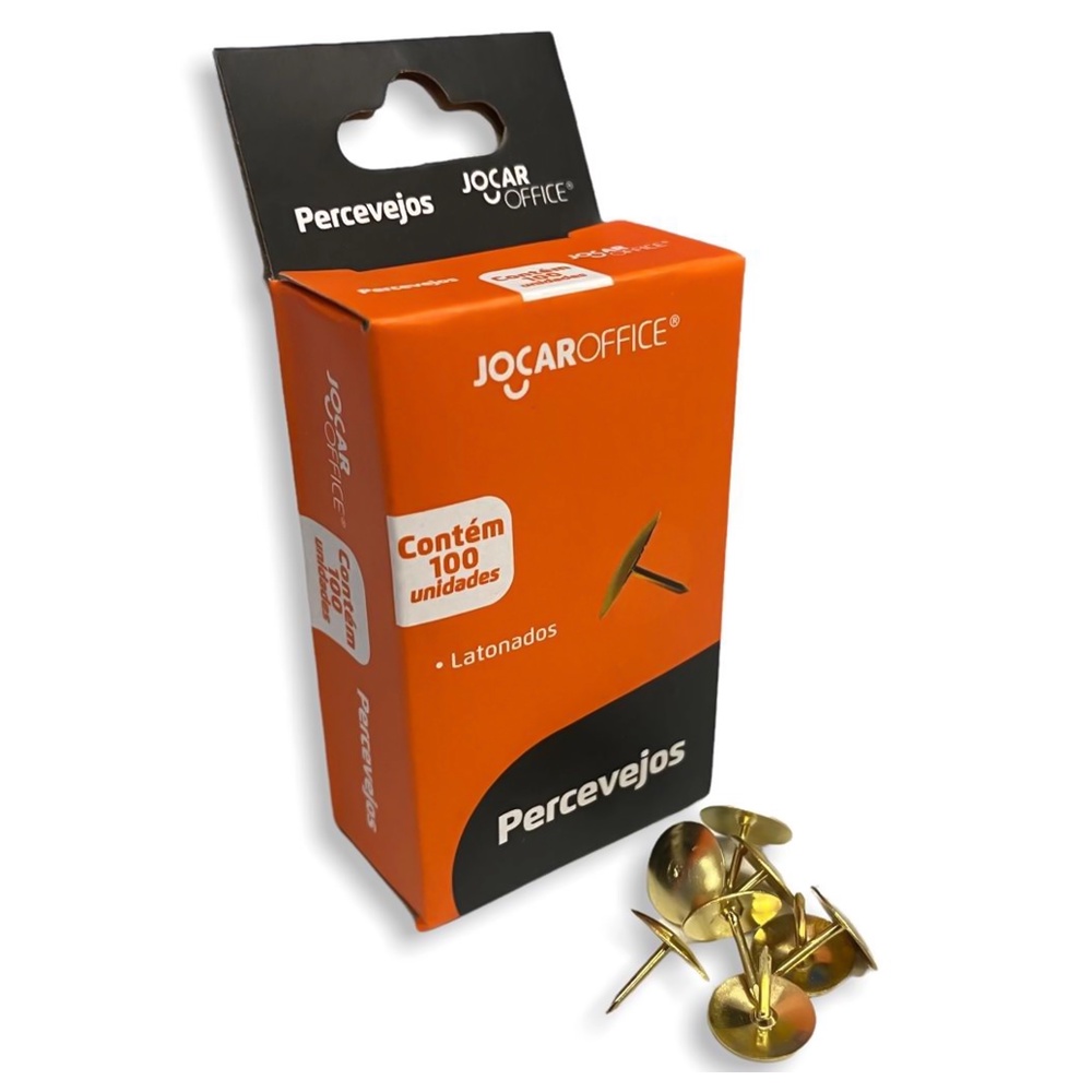 Percevejo Dourado 100 Unidades Jocar Office | Shopee Brasil