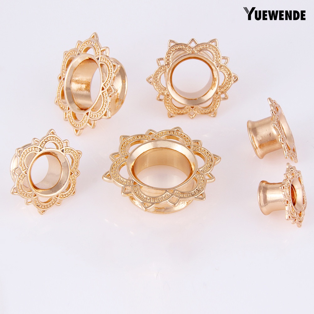 1 Peça Joia/Piercing/Expansor/Alargador De Orelha Unissex De Flor De ...