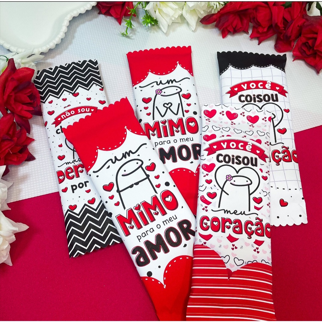 Flork Capa Para Barra De Chocolate 90g Namorados Romântico - Florks ...