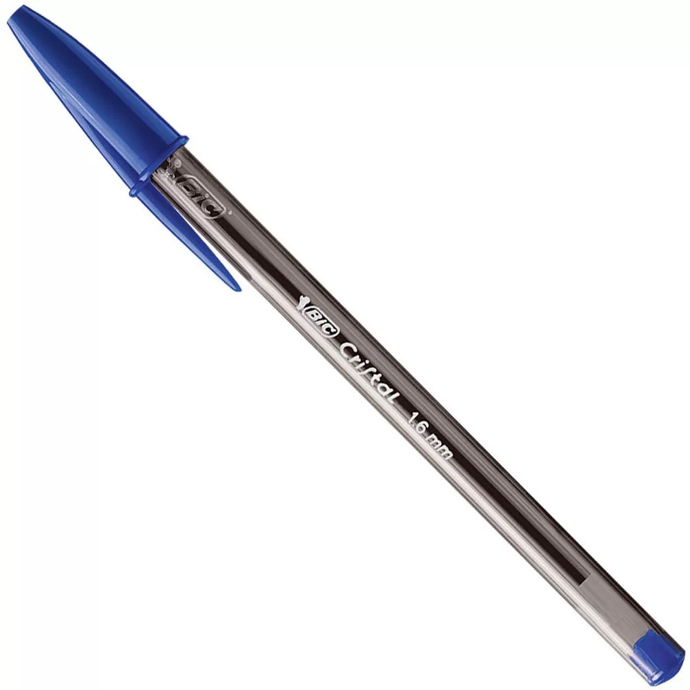 Caneta Esferográfica BIC Cristal Intenso, Azul, Ponta Grossa de 1.6mm, Bold | Shopee Brasil