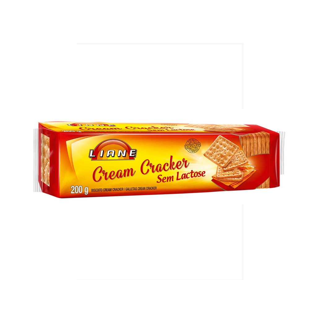 Biscoito Cream Cracker Sem Lactose 200 Gramas - Liane | Shopee Brasil