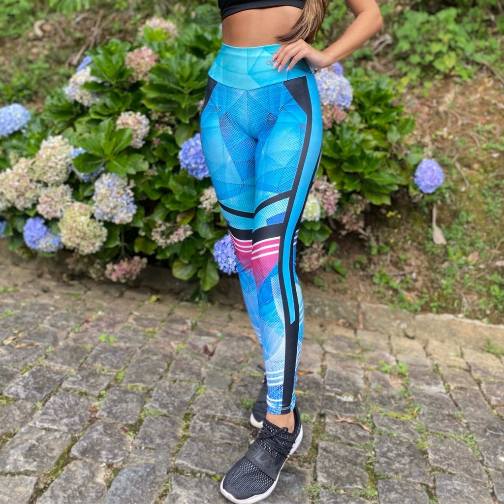 Calça Legging Sublimada Fitness Academia Feminina | Shopee Brasil