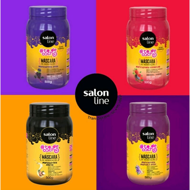 Máscara Matizadora Vermelha, Roxa, Roxo Marsala Salon line Máscara ...