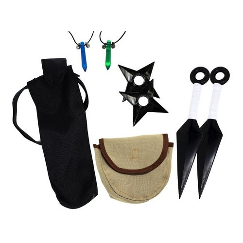 Kit Ninja Kunai Naruto Shuriken 2 Colares Tsunade K231 | Shopee Brasil