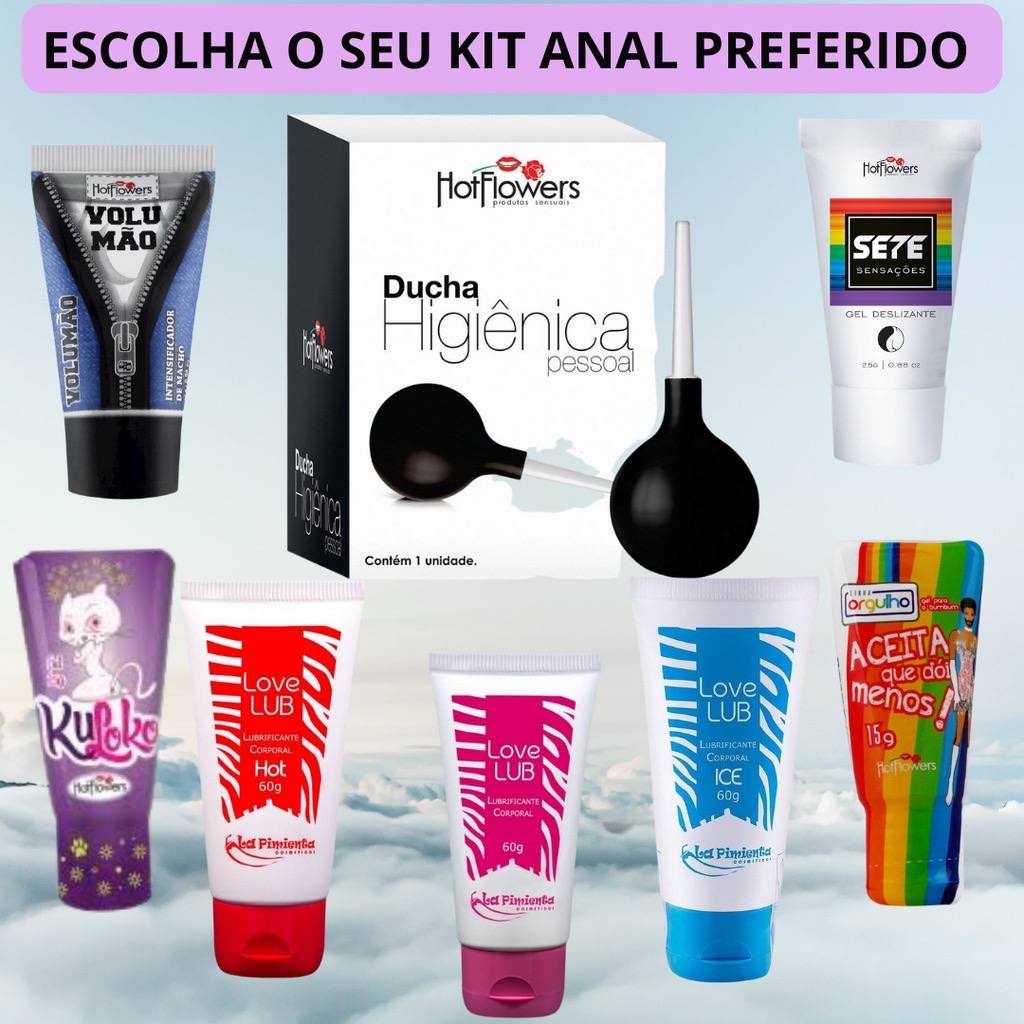Kit de Sex Shop Ducha Chuca Ginecológica + Lubrificantes Intimo ...