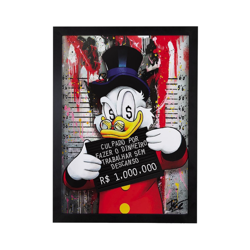 Quadro Tio Patinhas 33x45cm + Vidro | Shopee Brasil