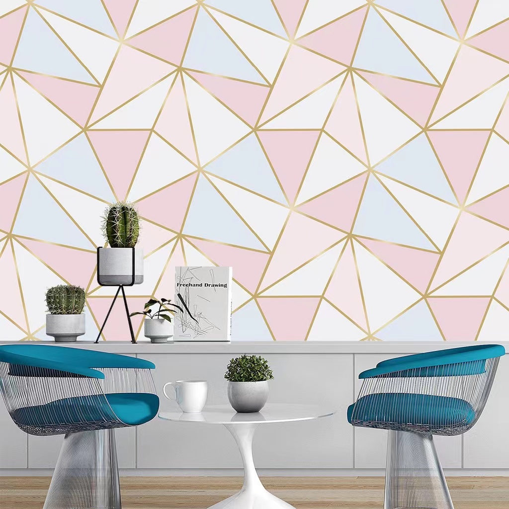 Papel De Parede Zara Rose Gold Cinza 5 Metros X 45cm Adesivo
