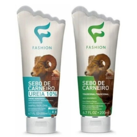 Kit Creme Sebo de Carneiro 10% Ureia + Sebo de Carneiro Tradicional ...
