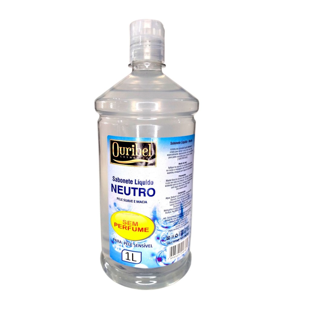 Sabonete Líquido Neutro Sem Perfume 1 Litro Ouribel | Shopee Brasil