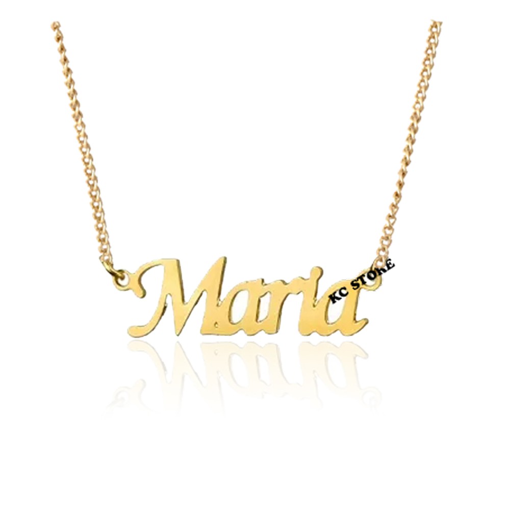 Colar corrente de Nome Personalizado Maria feminino adulto infantil ...