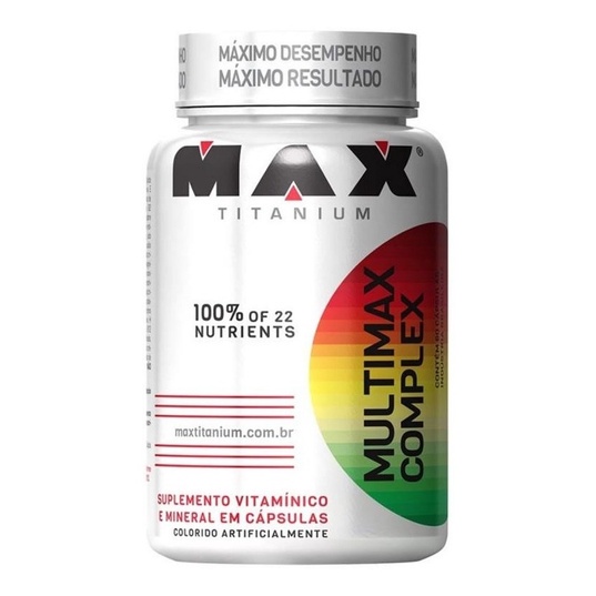 Multimax Complex 90 Capsulas Max Titanium - Multivitaminico | Shopee Brasil