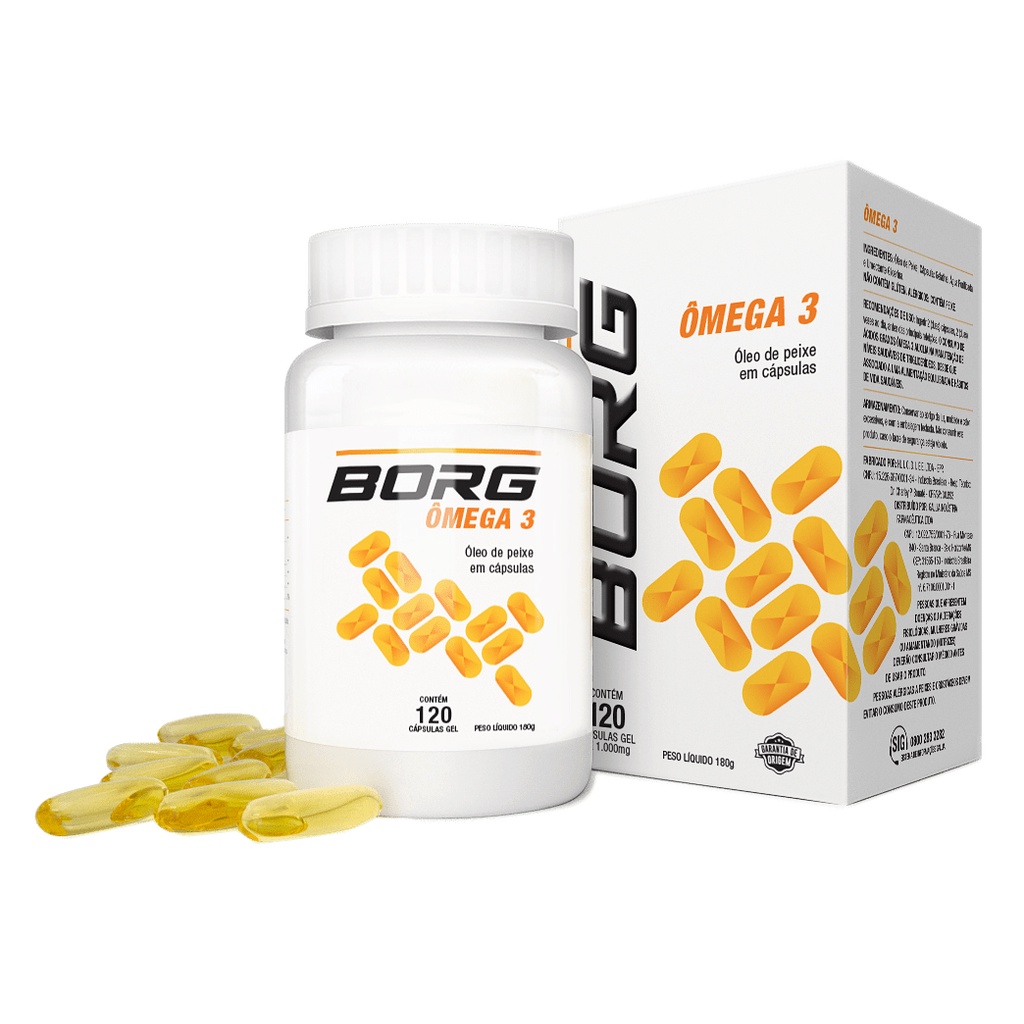 Suplemento Vitamínico Borg Ômega 3 1000Mg 120Cps | Shopee Brasil